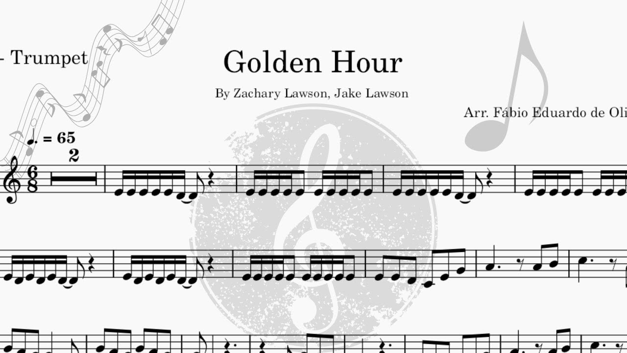 Golden Hour - JVKE - Sheet Music and Playback - Bb Trumpet - POP ...