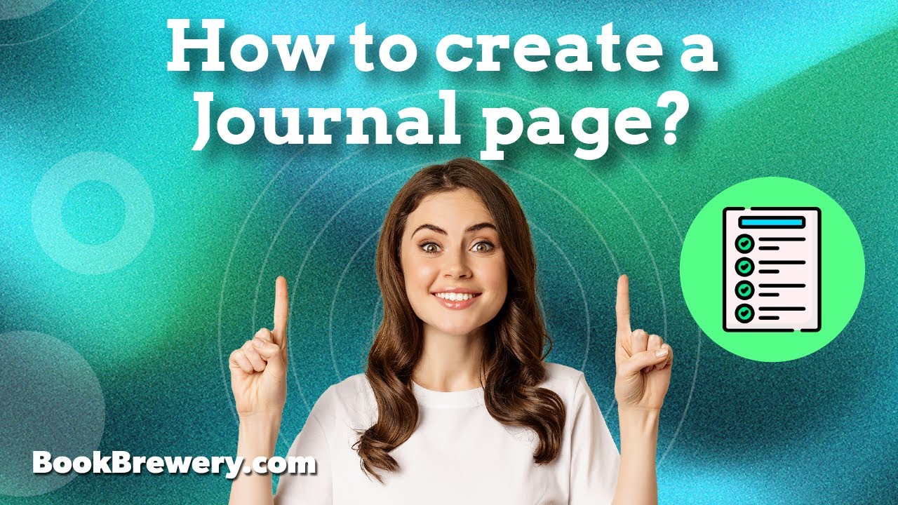 How to create a Journal Page? | BookBrewery Tutorial Videos - YouTube