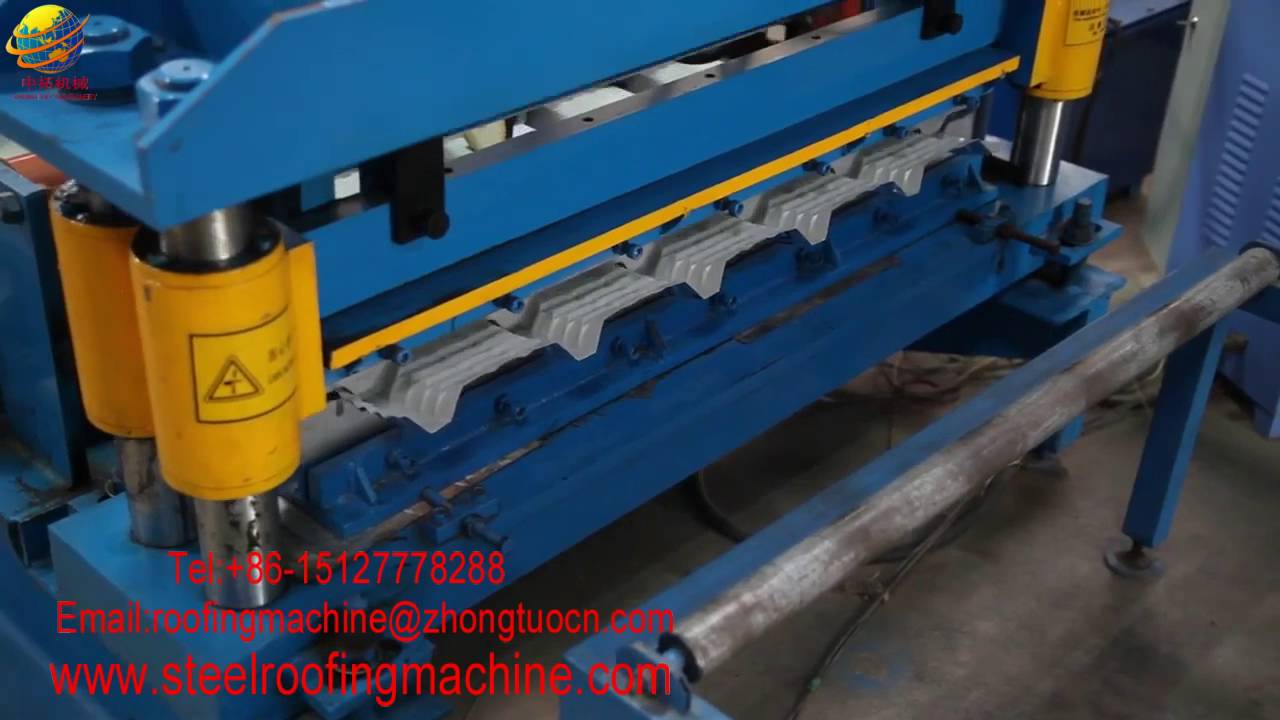 Hydraulic crimping roll forming machine - YouTube