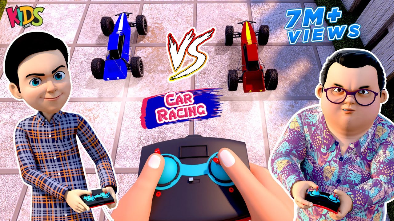 Faizan Aur Bablo Ki Car Racing | Ghulam Rasool New Cartoon | 3D ...