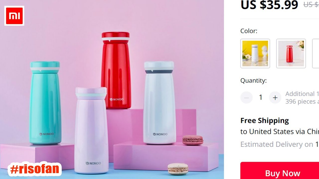 Xiaomi NONOO line friends thermos. - YouTube