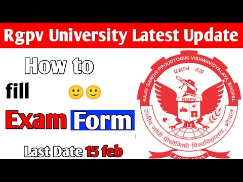 Rgpv Exam Form kaise fill kre // How to fill rgpv exam form - YouTube