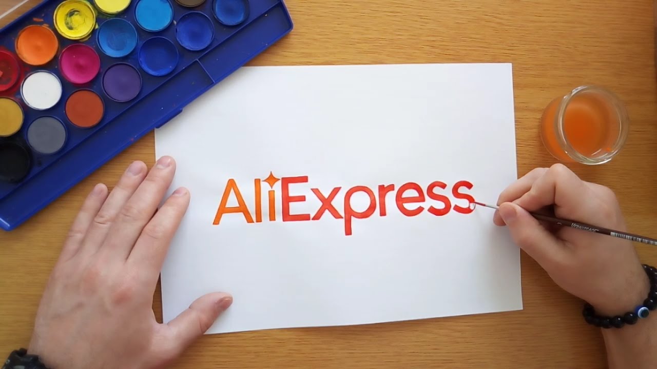 How to draw the AliExpress logo - YouTube