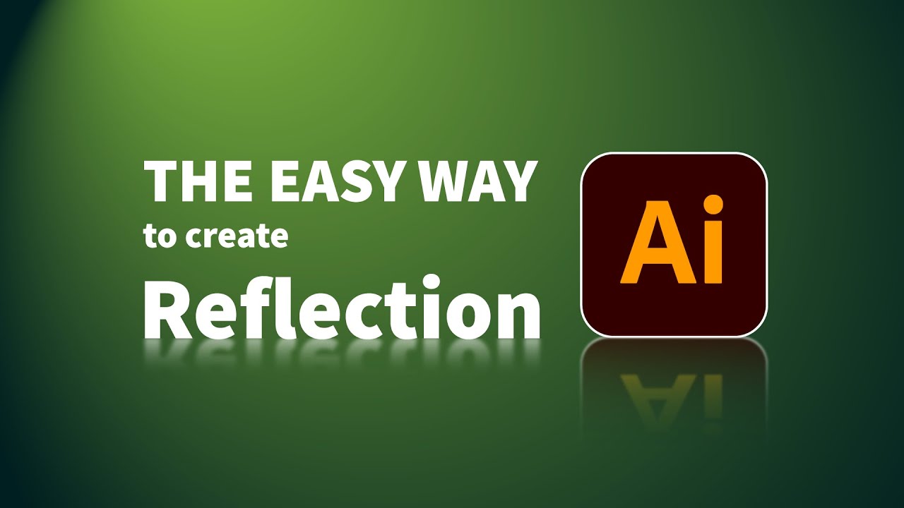How to create reflection shadow in Adobe Illustrator - YouTube