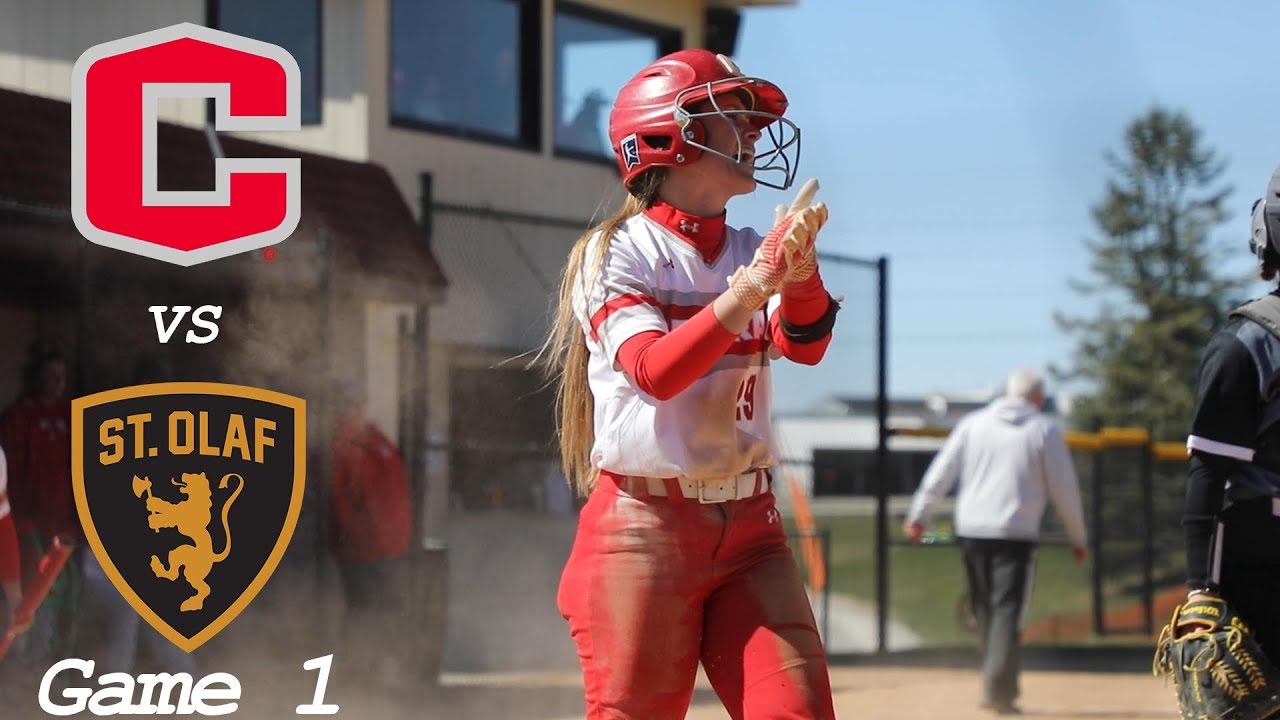 Central College Softball vs. St. Olaf Game 1 Highlights // March 20 ...