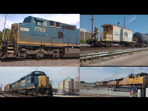 Independence day railfanning in Hamilton Ohio with the CSX 6900, CSX ...
