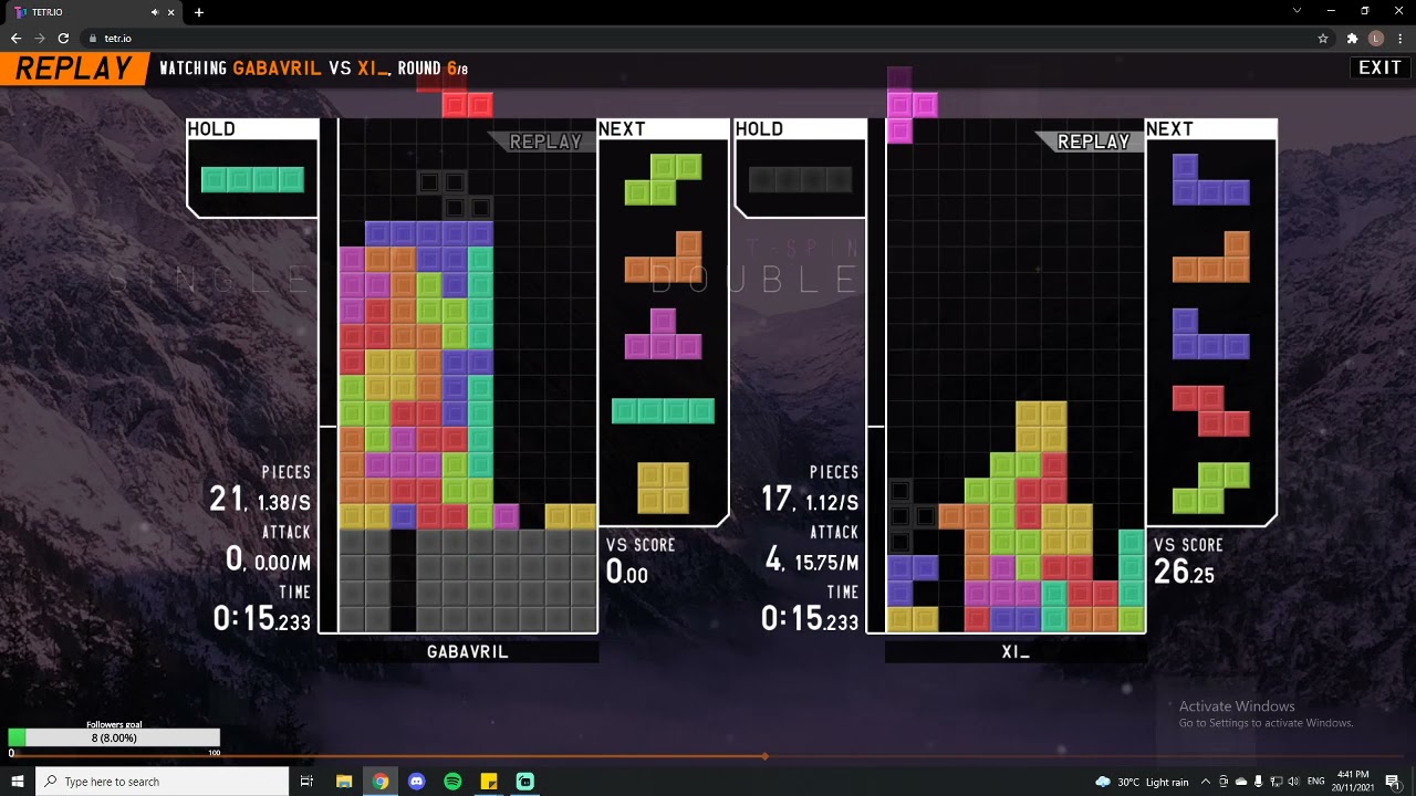 [TETR.IO] 4 wide sending 32 lines (lucky) - YouTube