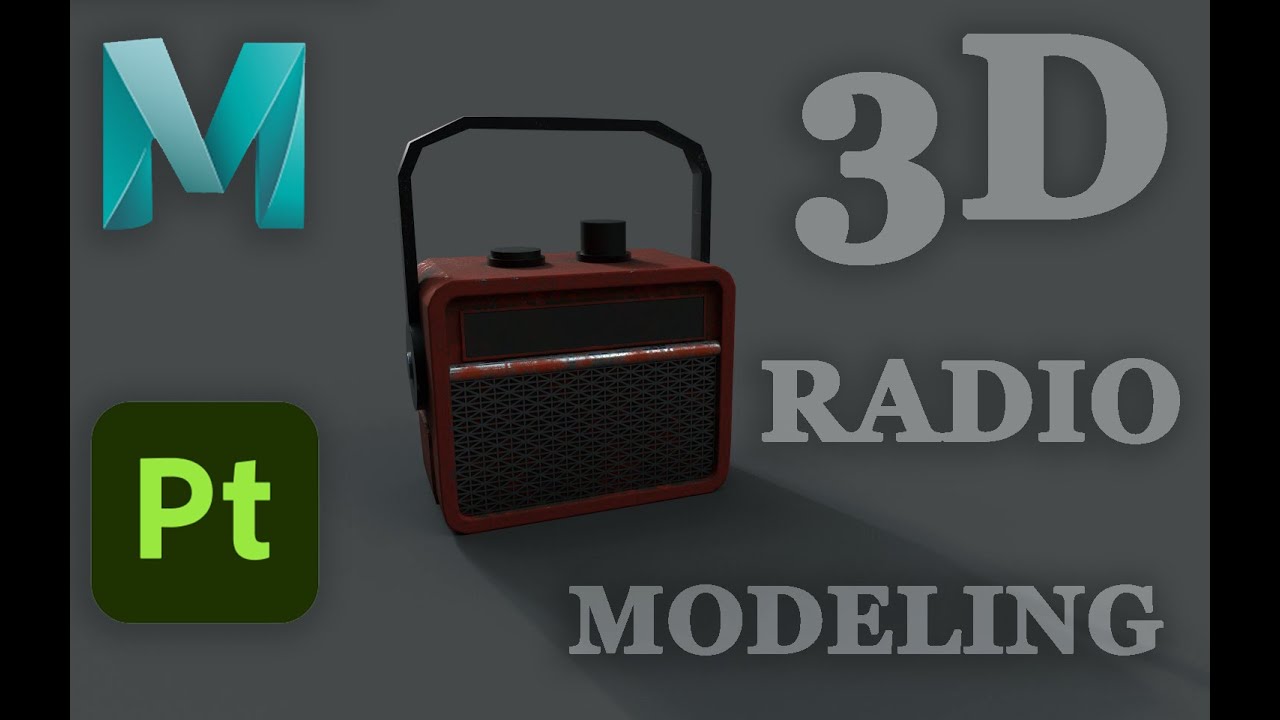 modeling a radio in maya / mustafa creations #3d - YouTube