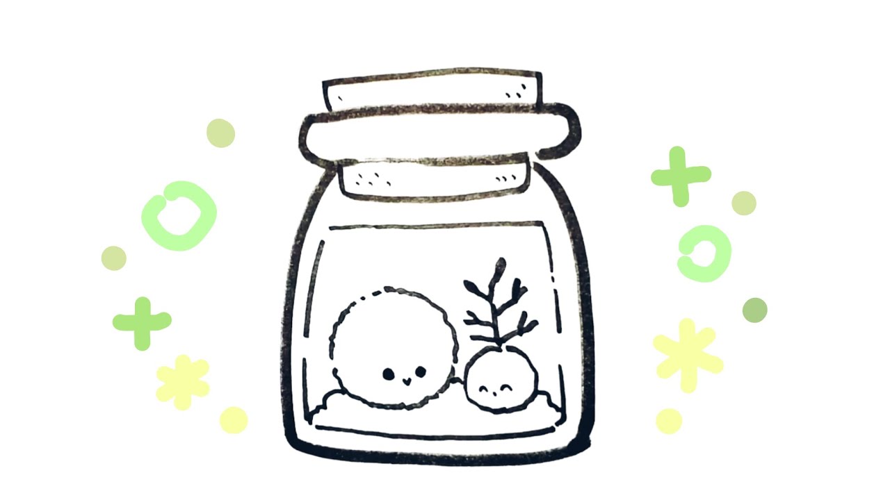 How to Draw a Cute Marimo Moss Ball Cute Drawing Idea Step-by-step 귀여운 ...