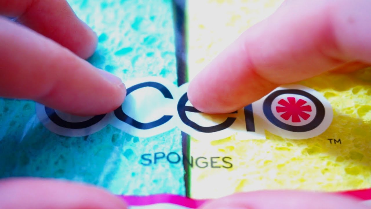 crinkling the plastic wrapper of a sponge - YouTube