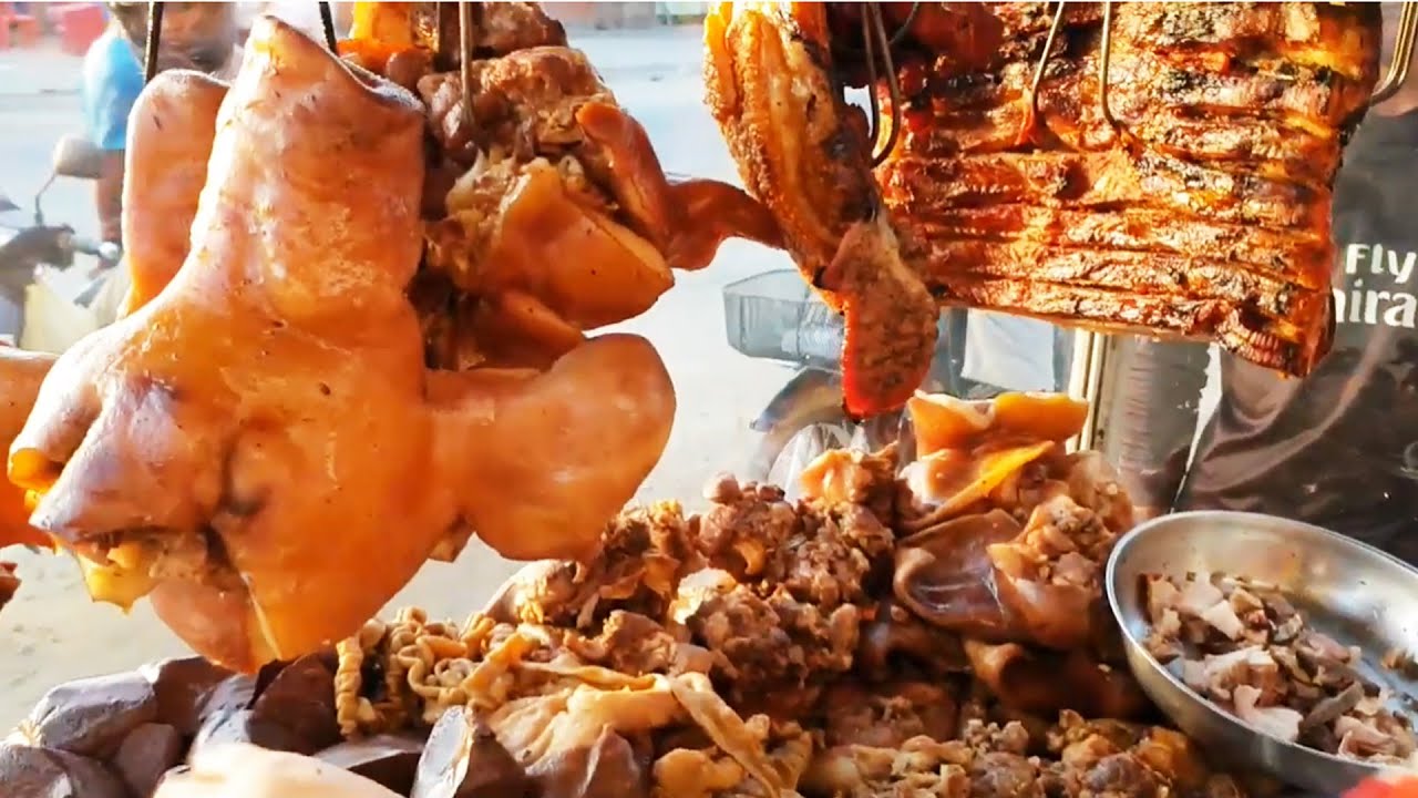 Amazing Street Meat Stalls/Buy Chopped Meat Street Food In Ta Khmao ...