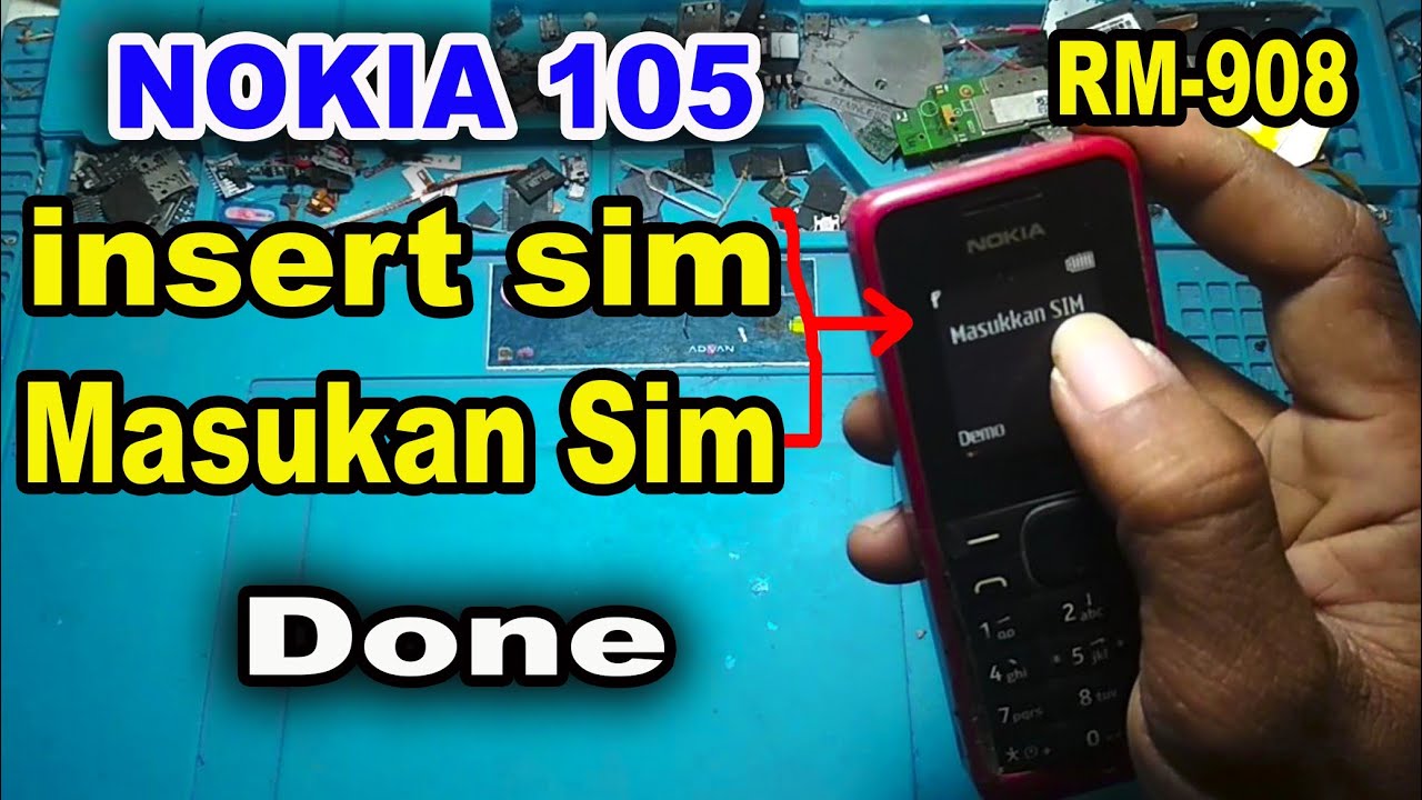 Nokia 105 Masukan Sim (insert sim) - YouTube