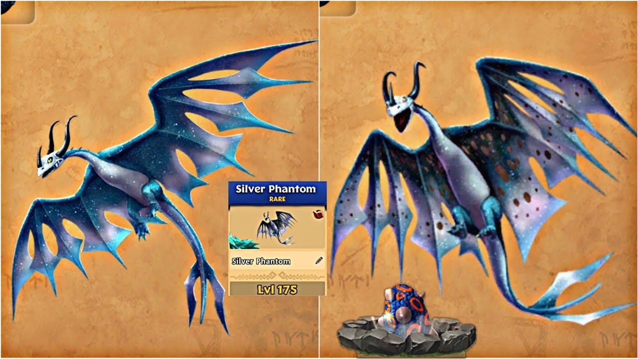 NEW DRAGON SILVER PHANTOM MAX LEVEL 175 TITAN MODE - Dragons: Rise of Berk - YouTube