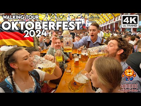 OKTOBERFEST 2024 | EL GRAN TOUR | 4K UHD | Walking Virtual Tour Germany