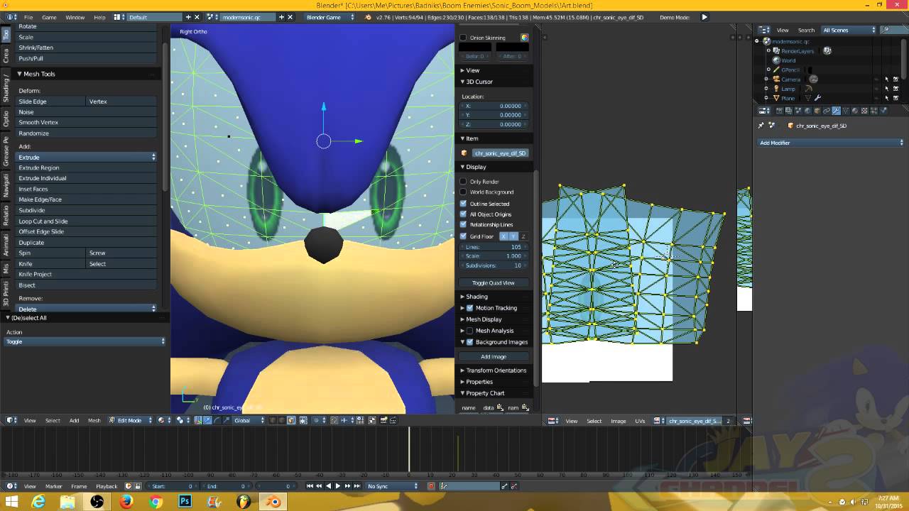(TUTORIALS) How to move Sonic's Eyes in Blender - YouTube