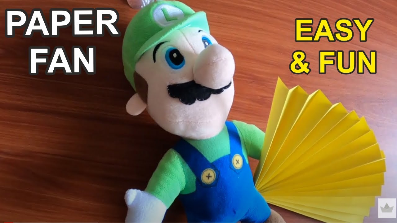 Paper Fan Easy Origami - Fan Craft: Easy DIY Tutorial - YouTube
