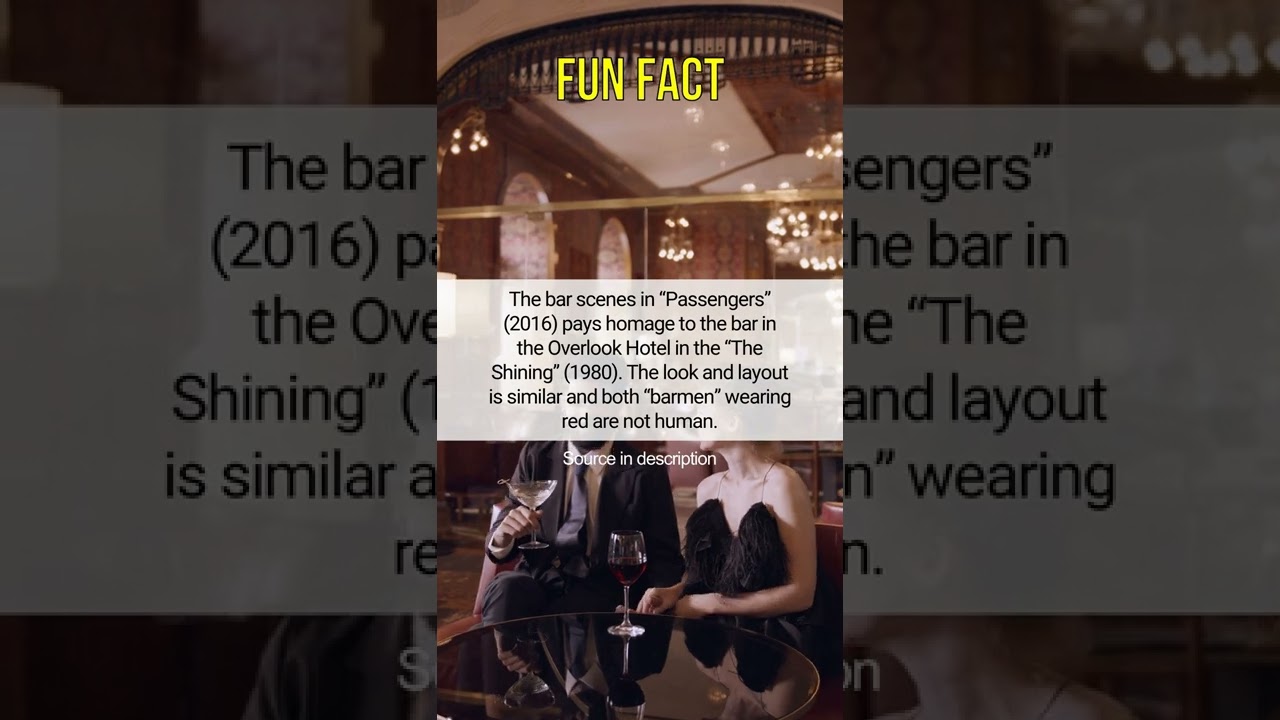 The bar scenes in “Passengers” (2016) pays homage to the bar in the ...