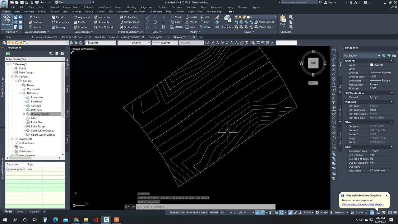 Create Surface From AutoCAD Points - YouTube