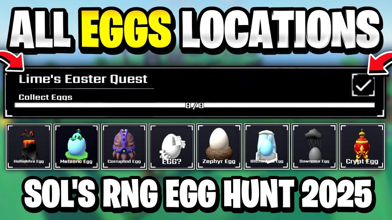 🔥*REAL* ALL 8 EGGS LOCATIONS IN SOLS RNG EASTER UPDATE! ROBLOX SOLS RNG ...