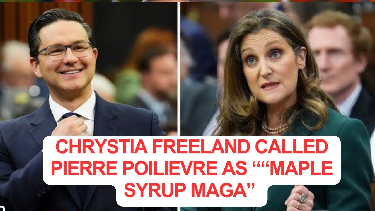 FREELAND CALLED PIERRE POILIEVRE AS MAPLE SYRUP MAGA #canada #news # ...