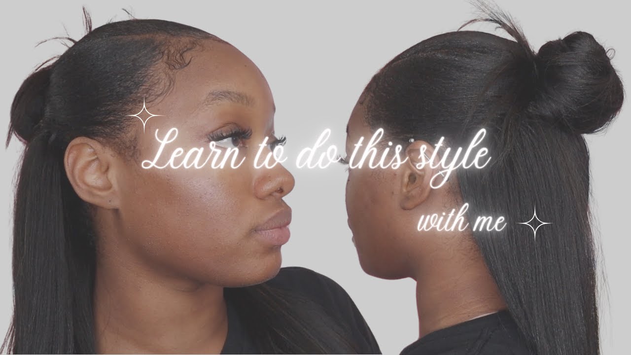 Learn to do this V Part HALF UP HALF DOWN style w/me | beginners ...