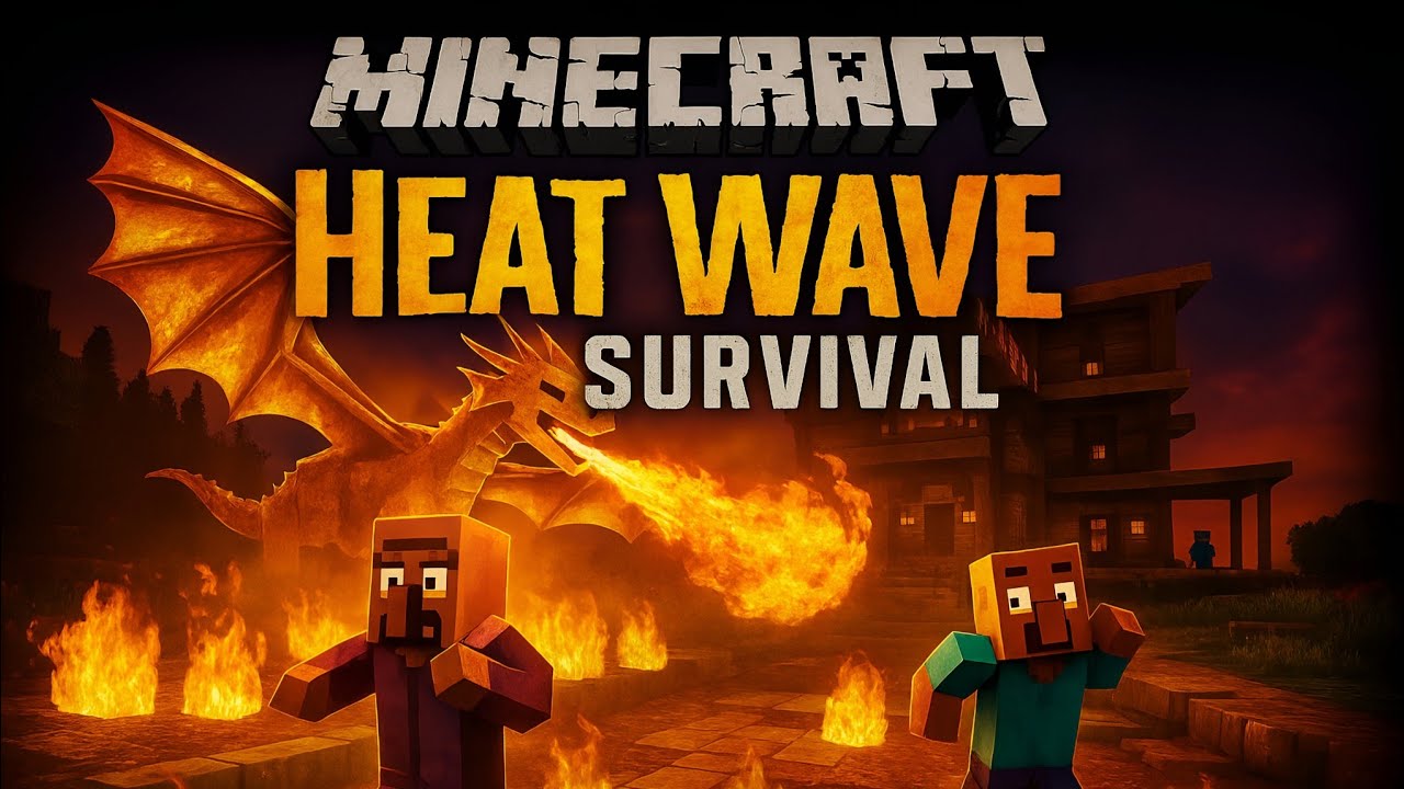 🌡️🔥 Heat Wave Survival in Minecraft – Facing the Heat Dragon! 🐉 - YouTube