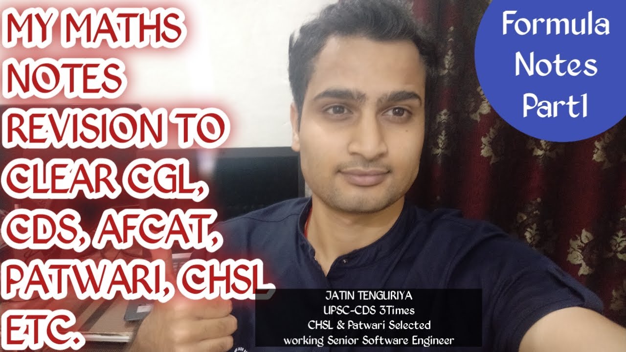 All Important Maths Formula For CDS, SSC CGL & CHSL | Part 1 ...