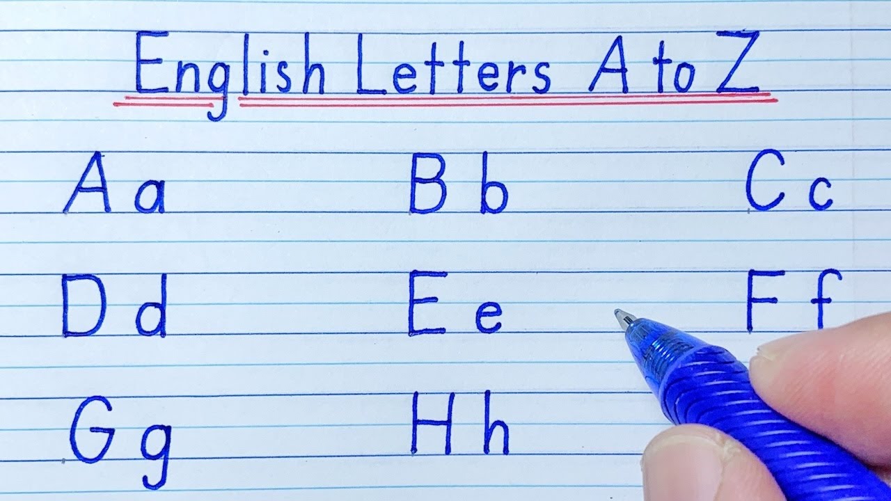 How to Write English letters a - z | English Letters abcd | English ...