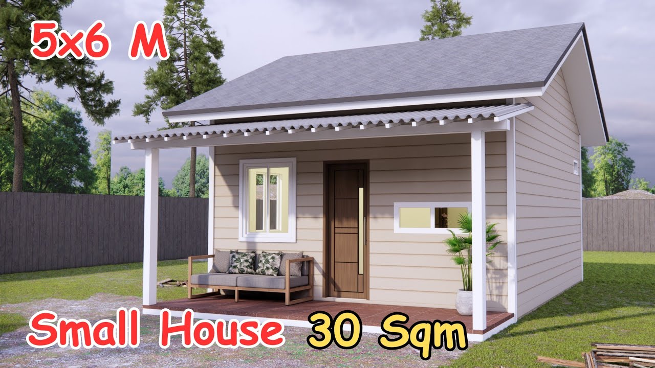 Small House Design 5x6 Meters - 30 Sqm - YouTube