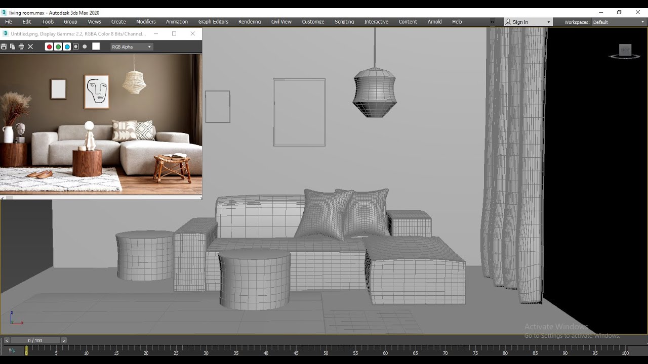 "Master 3D Modeling: Designing a Chic Living Room in 3dsmax" ( Part 2 ...