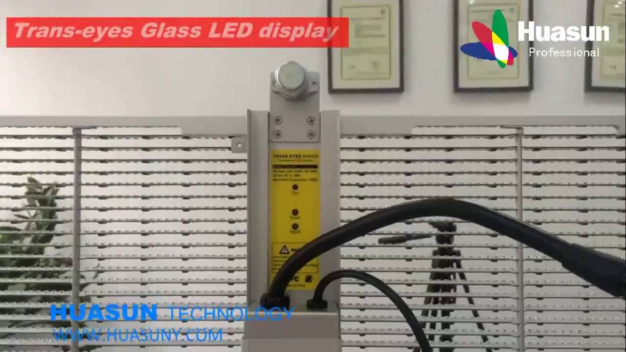 Transparent LED Screen Trans-eyes P6 Glass LED Video Wall Demo 1.8x1.2m ...