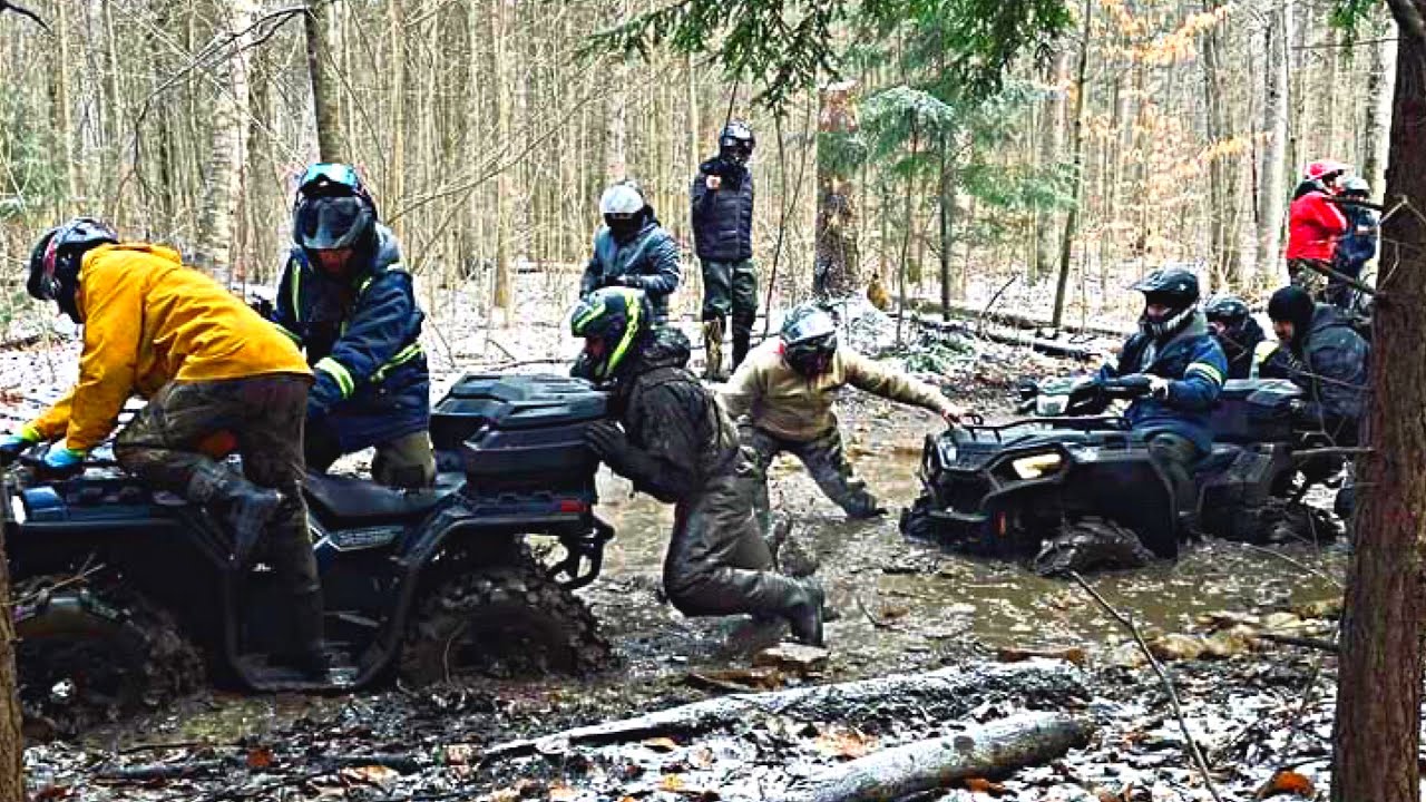 Large Group ATV Ride in Lisle, Ontario- Part 2 - YouTube