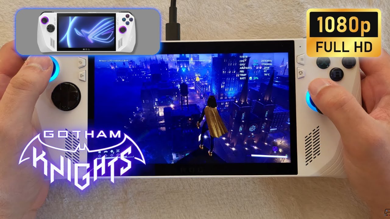 ASUS ROG Ally | Gotham Knights | 1080p | FSR2 - Low settings - YouTube