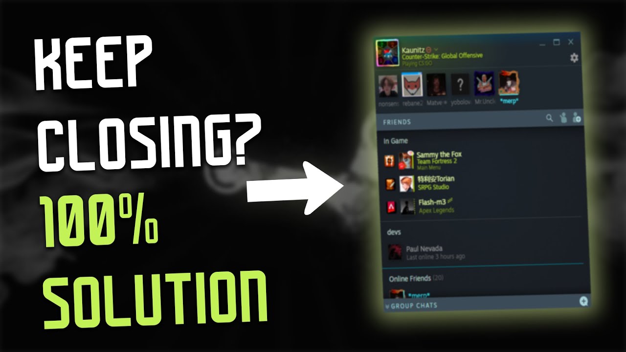Steam chats don't open in 2023? Here is 100% fix solution! - YouTube
