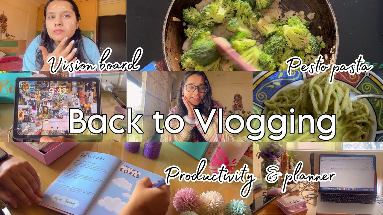 Back to Vlogging: Pesto Pasta, planning and a peek into my vision board ...