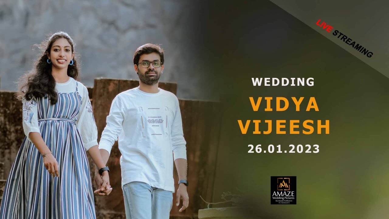 VIDYA & VIJEESH | Wedding Ceremony | Live Stream - YouTube