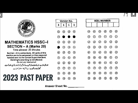 11th Class Maths 2023 Past Paper FBISE | Exams 2024 #fbise #pastpapers ...