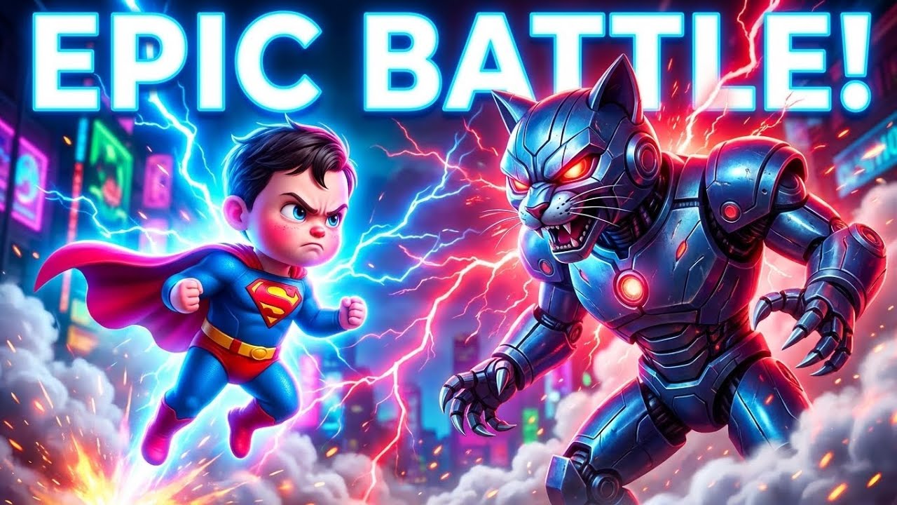 Super Baby vs Giant Robot Cat — The Missing Pets Battle | Part 3 (Epic ...