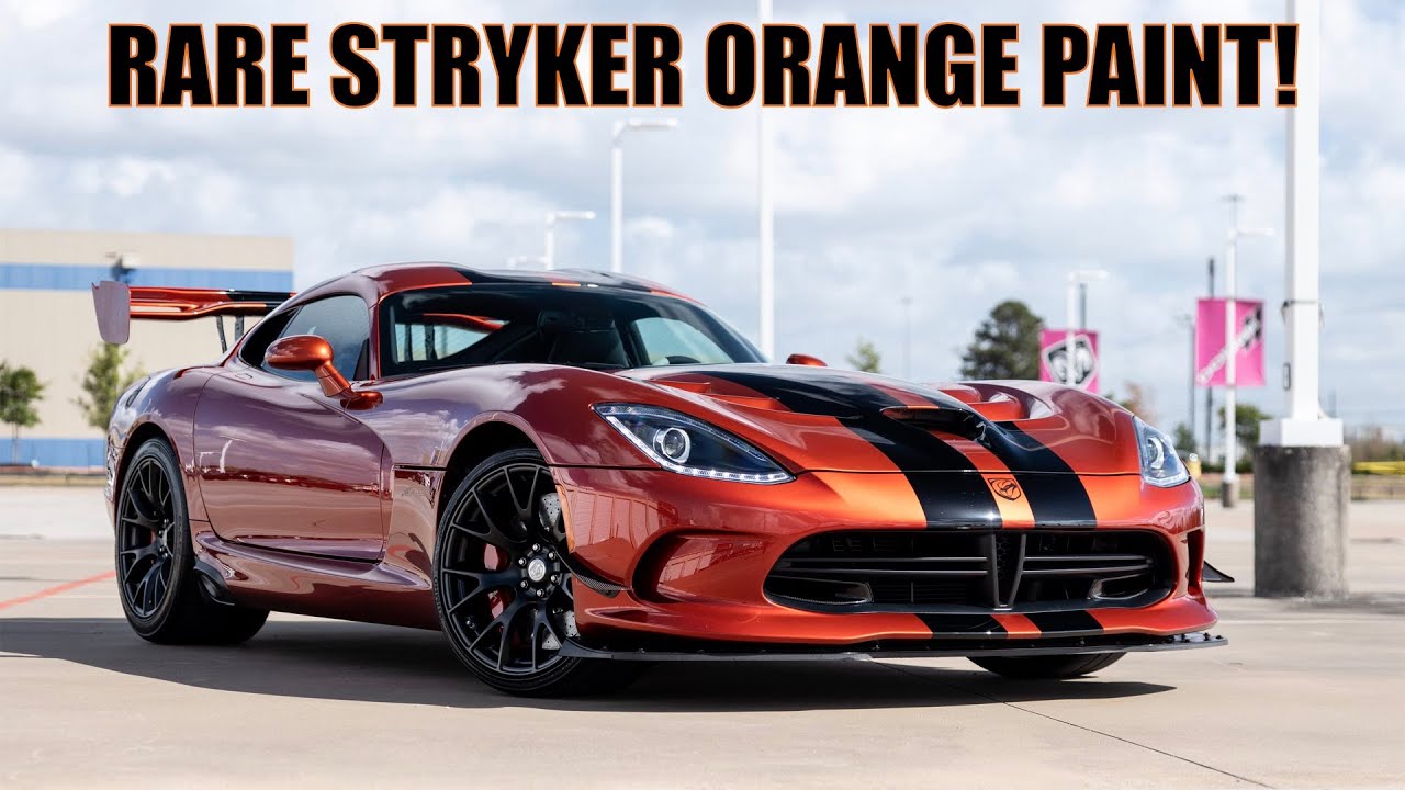 2016 Dodge Viper ACR with 4K miles (RARE STRYKER ORANGE PAINT) - YouTube