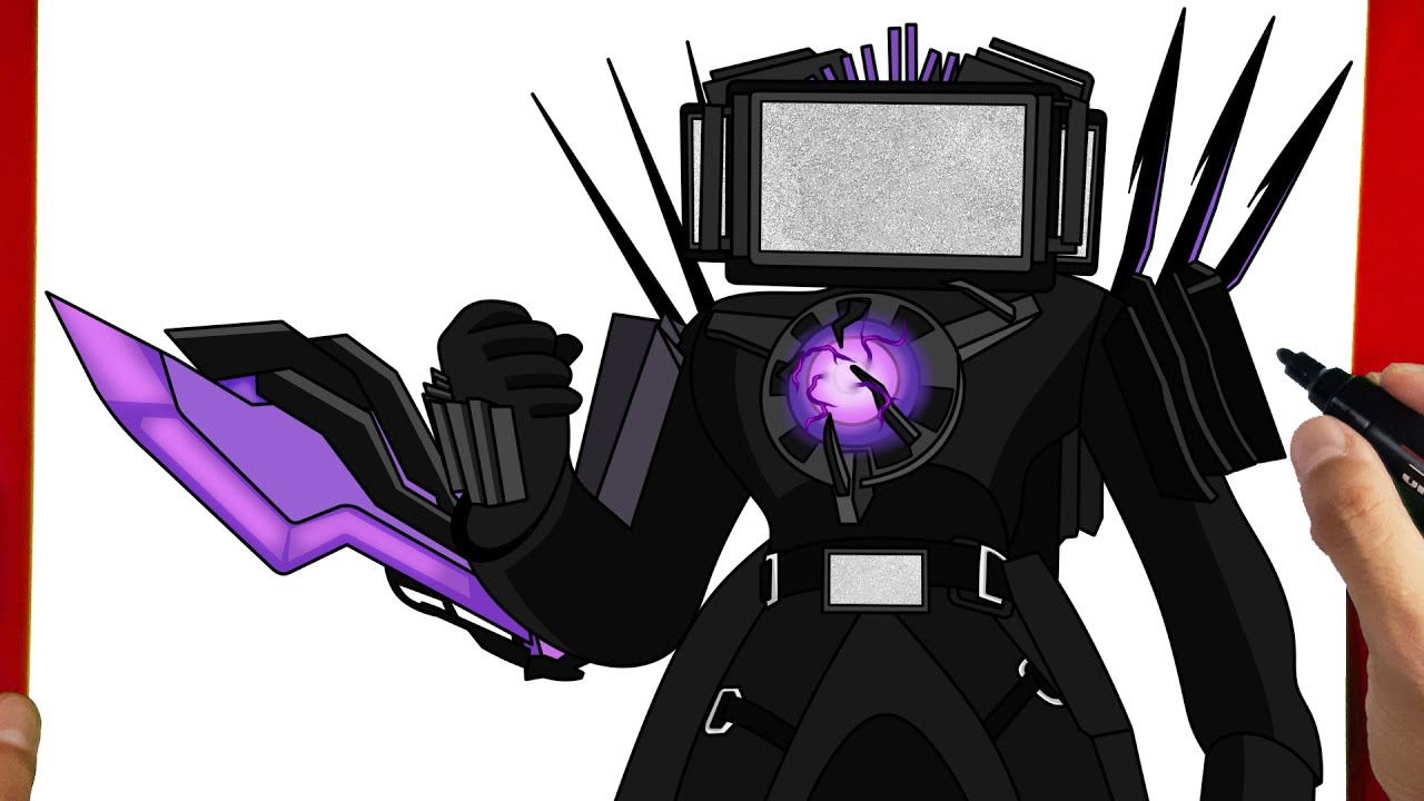 How to Draw New Upgraded Titan TV Man - Skibidi Toilet 74 - YouTube