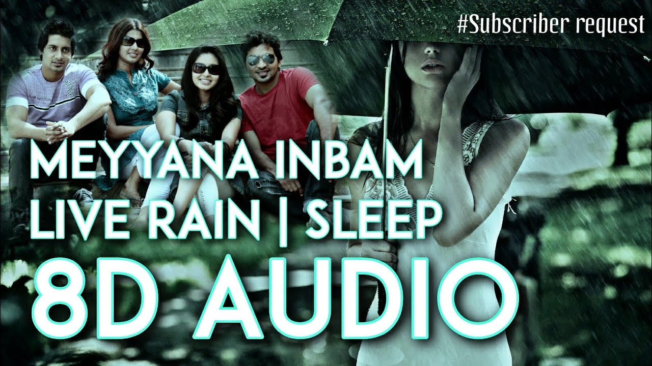 Meyyana inbam song ( indha iravuthan ) - 8D with Rain | Thunderstorm ⛈ ...