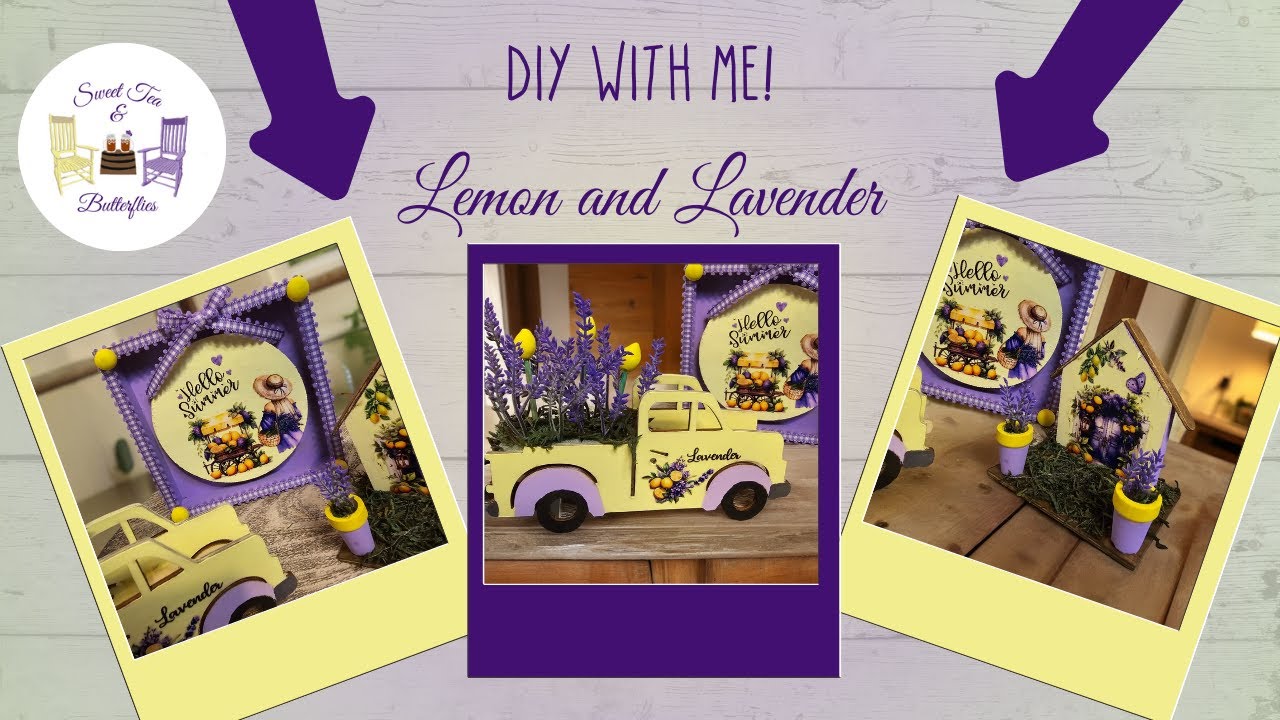 Craft My Stash: Charming Lavender & Lemon Tiered Tray Decor DIY! - YouTube