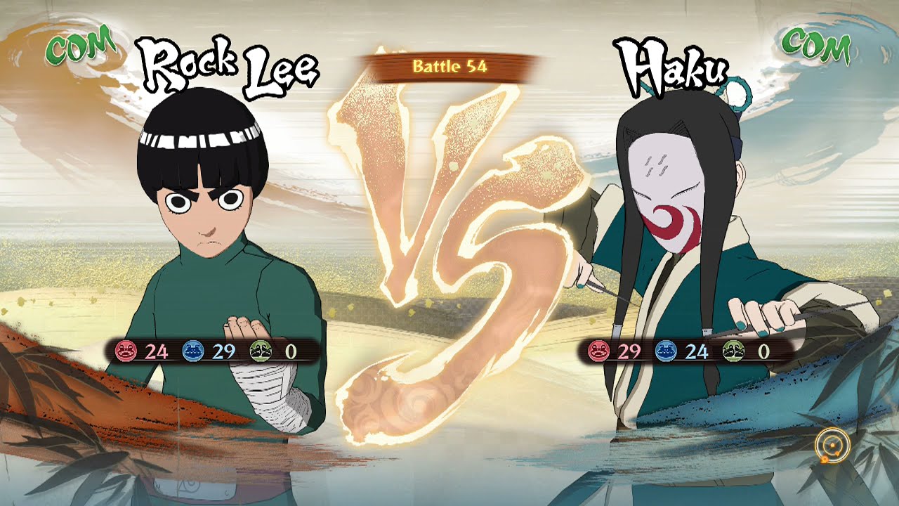 Naruto Shippuden: Ultimate Ninja Storm 4, Rock Lee (Young) VS Haku ...