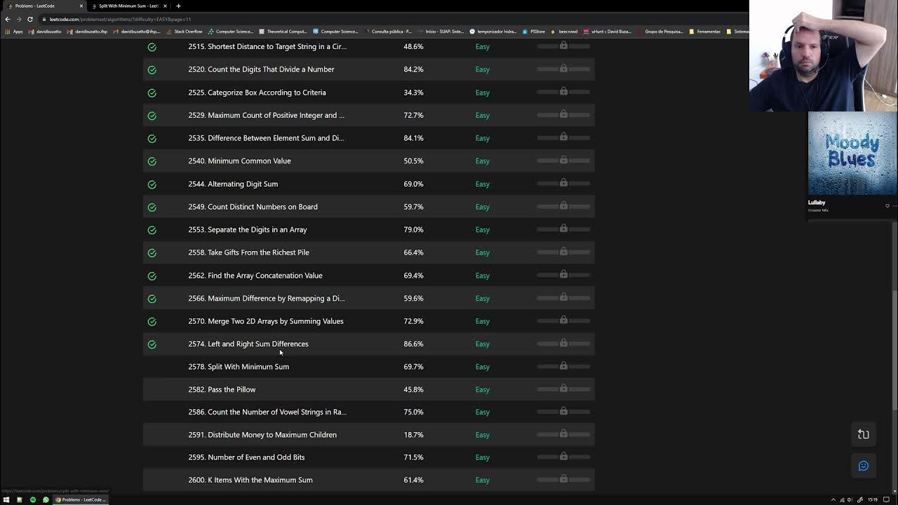 Live Coding Leetcode Problemas Fáceiseasy Problemsprogramming Challenges Youtube