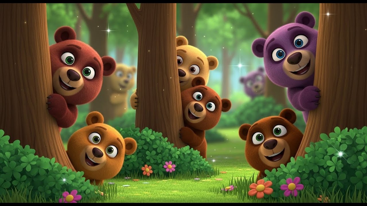 Counting Bears Playing Hide and Seek | Educational Nursery Rhyme Song ...