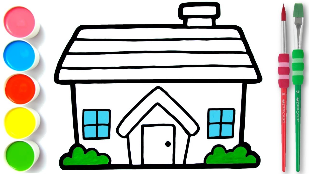 How To Draw A Tiny House | Drawing & Coloring For Kids - YouTube
