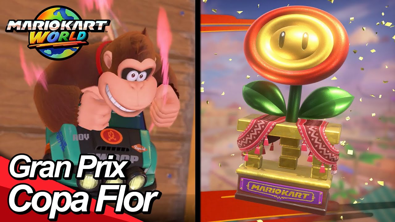 MARIO KART WORLD - Gran Prix: Copa Flor con DONKEY KONG (150 cc ...