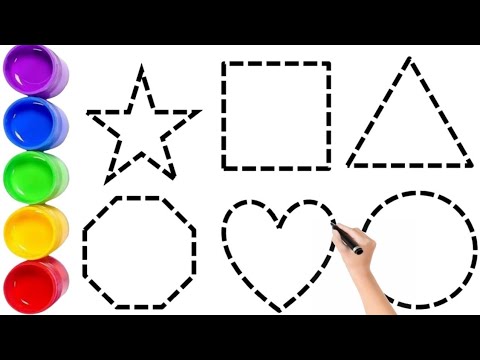 Beautiful shapes drawing, Drawing shape, Drawing color shape, Toddlers ...