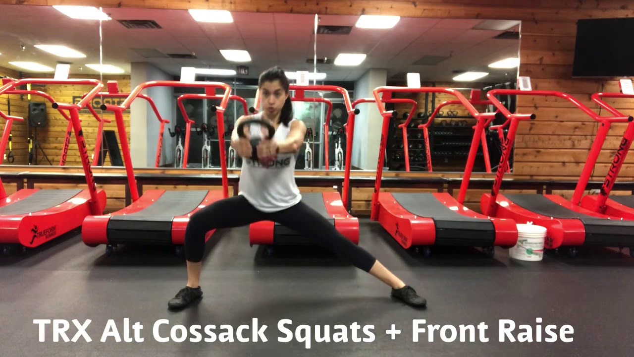 DB/KB | FULL BODY | Alt Cossack Squats + Front Raise - YouTube