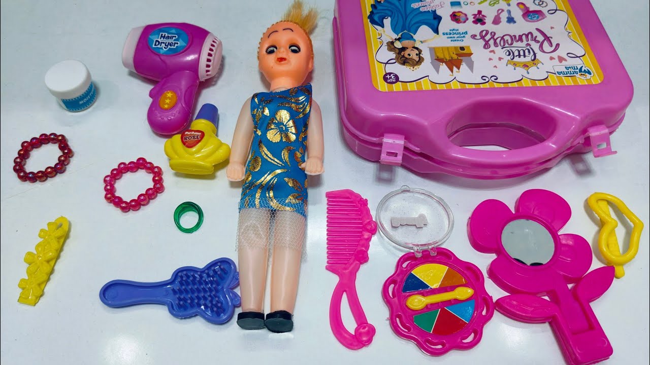 6 minutes satisfying with unboxing Hello Doll mekeup set Amazing Asmr ...